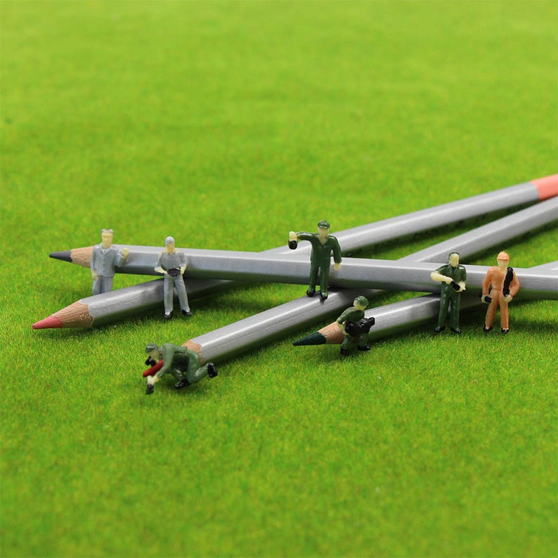 50 Pcs Miniature Engineer Worker Bucket Ladder People 1:87 - Etsy