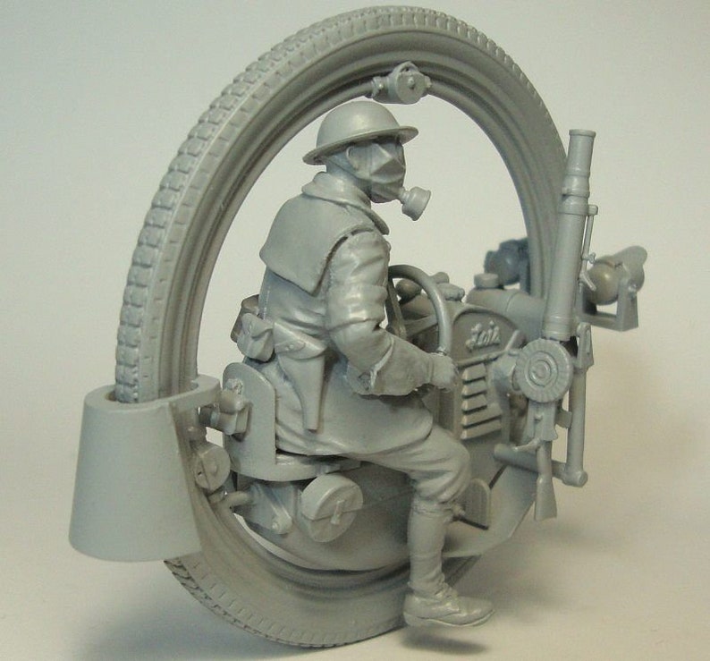 WWII Military Motorcycle Monowheel Soldier Unpainted Resin - Etsy