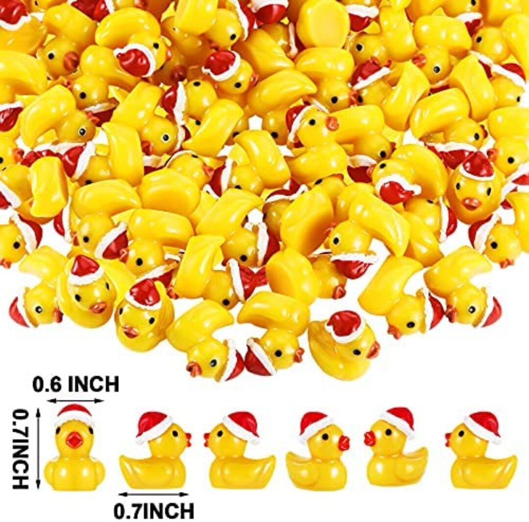 20/50/100 Pcs Miniature Christmas Duck Animal Figure Models Dollhouse ...