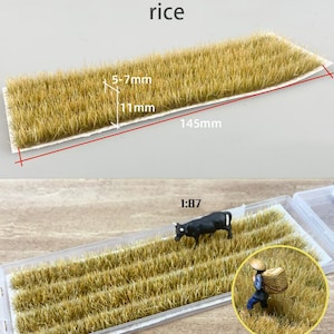 Miniature Rice Field Grass Model HO Scale 1:87 Train Railway ...