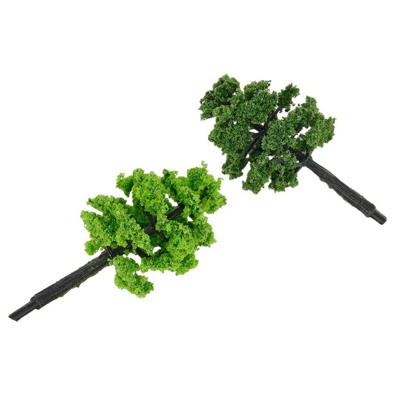 12pcs Miniature Model Trees, 5cm Realistic Greenery for HO OO N Scale ...