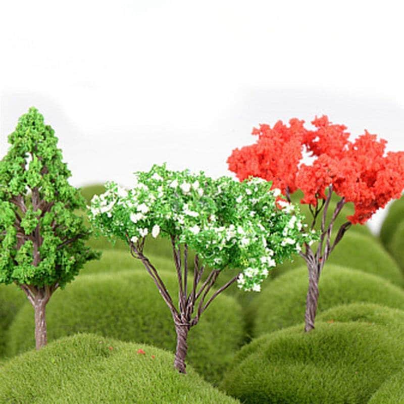 4pcs Miniature Tree Models, Fairy Garden, Dollhouse, DIY Diorama ...