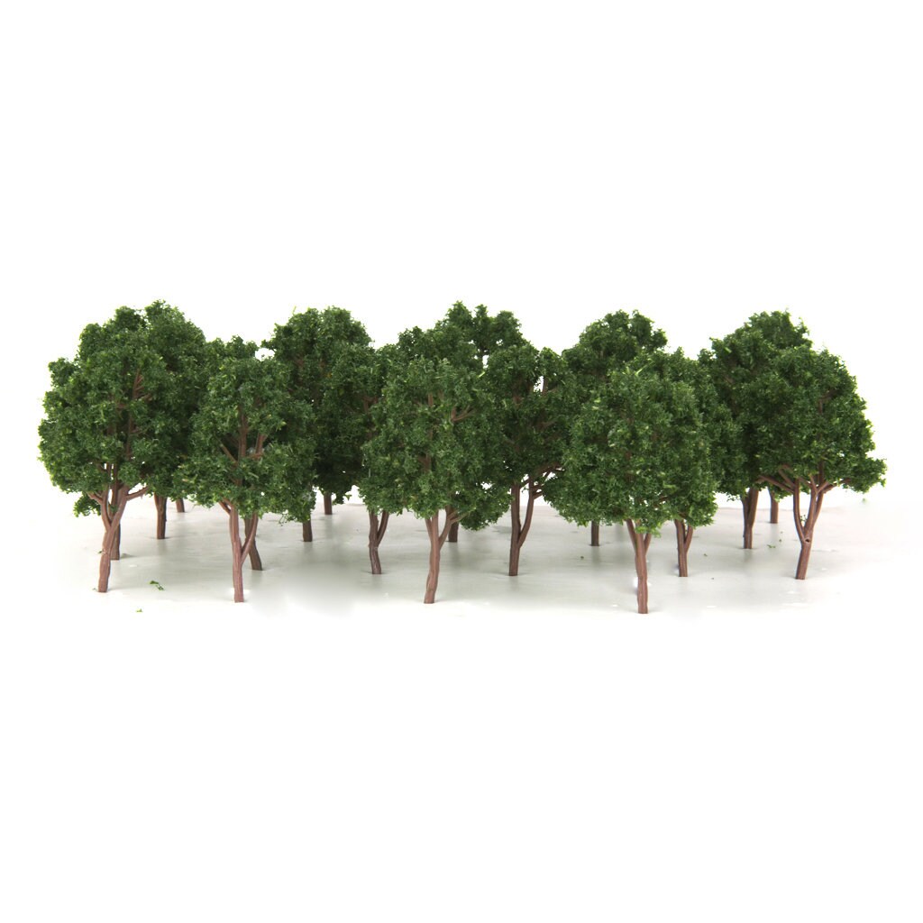 20 Pcs 7.5cm Miniature Green Tree Models N Scale Train Railway - Etsy