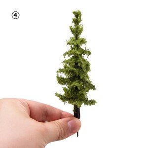 3pcs Miniature Pine Trees, 14cm Scale Model Railway Scenery, Diorama ...