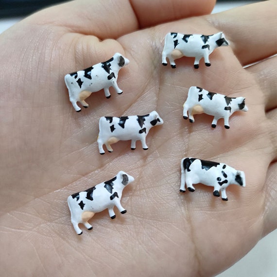 Model Train Scenery Animals 10PCS 1:75 Scale Farm Animal Model Figures ...
