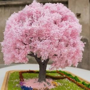 10/15/25cm Miniature Cherry Blossom Tree Model G Scale Train Railway ...