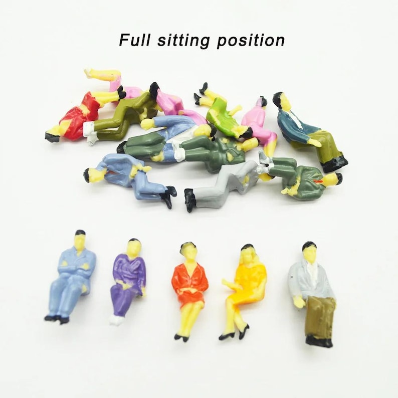Miniature People Figures 1:50 Scale Standing & Sitting Models for ...