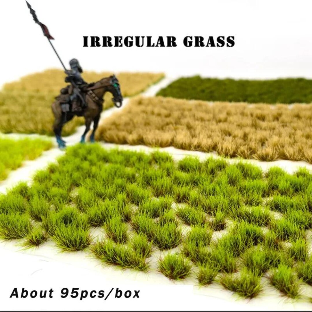 95 Pcs Miniature Irregular Static Grass Tuft Model Train Railway Layout ...