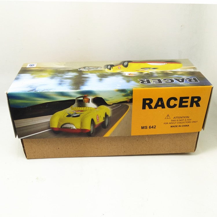 MS642 Vintage Silver Racer Number 7 Race Car Retro Clockwork Wind up ...