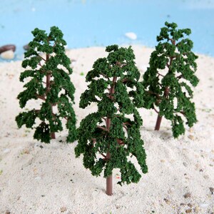 5pcs Miniature Green Trees Model 14cm, Train Railway Scenery - Etsy