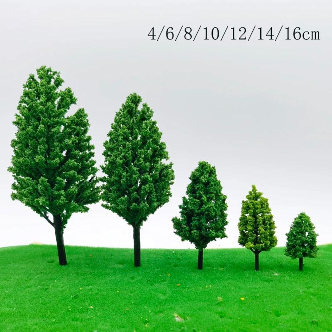 Miniature Cypress Tree Models, DIY Train Scenery Craft Supplies (50pcs ...