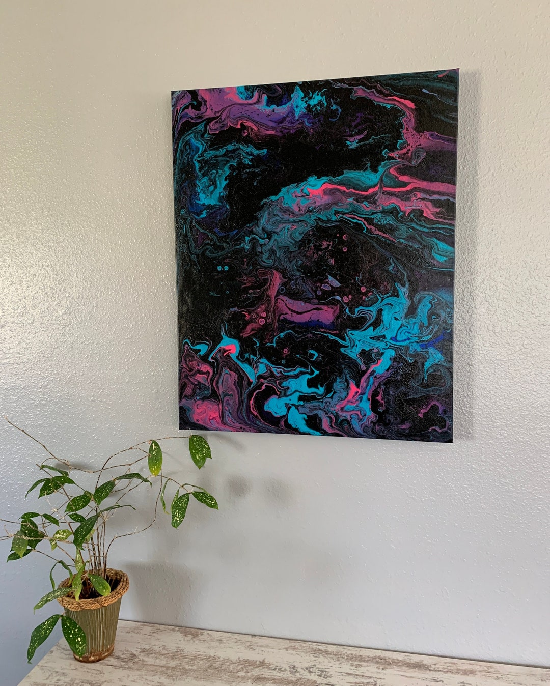Abstract Cosmos - 24"x30" Acrylic Pour Painting - Etsy