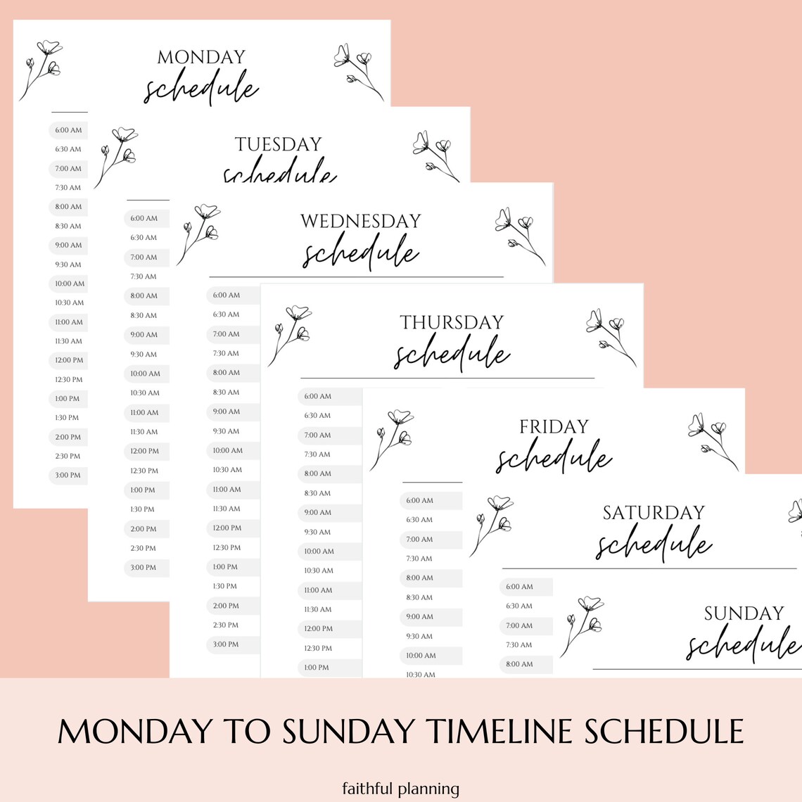 To Do List Printable, Daily Schedule Printable, PDF Daily Planner, Task ...