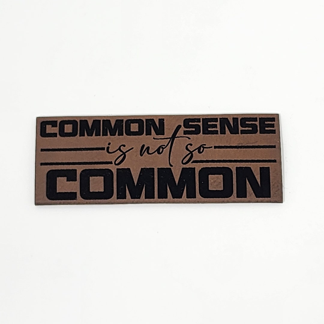 Common Sense is Not so Common Leather Patch Hat - Etsy