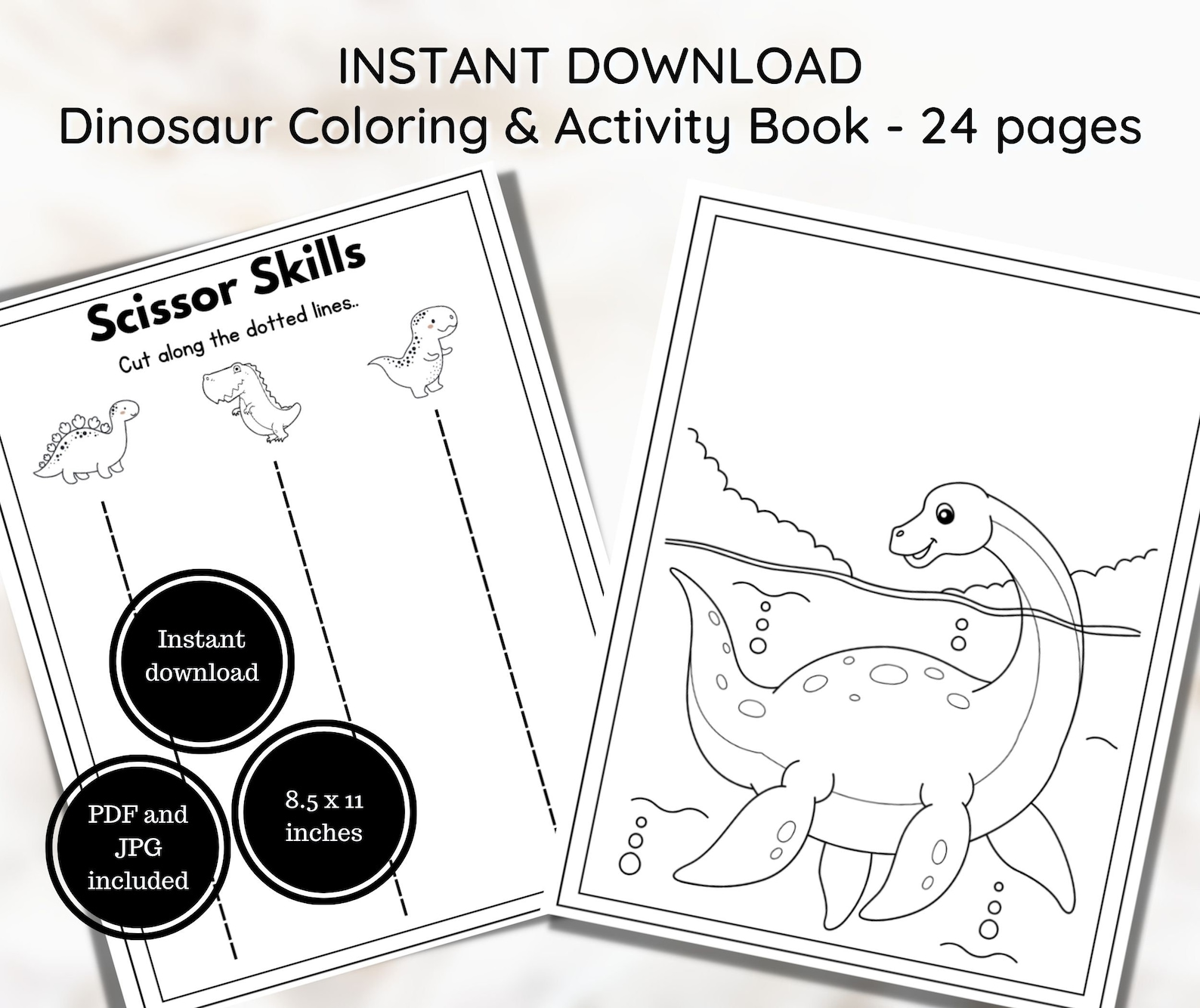 Dinosaur Coloring and Activity Book, Kids Activities, Child Activities ...