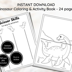 Dinosaur Coloring and Activity Book, Kids Activities, Child Activities ...