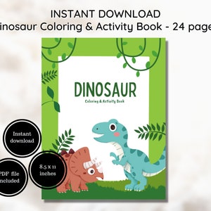 Dinosaur Coloring and Activity Book, Kids Activities, Child Activities ...