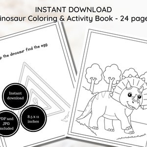 Dinosaur Coloring and Activity Book, Kids Activities, Child Activities ...