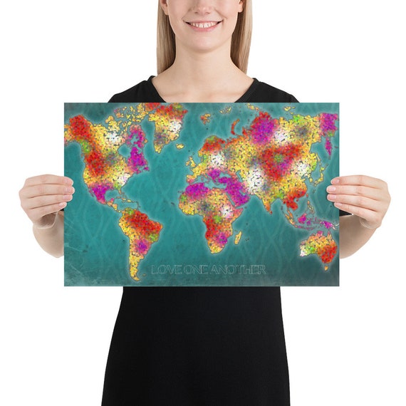 World Map Poster | Etsy