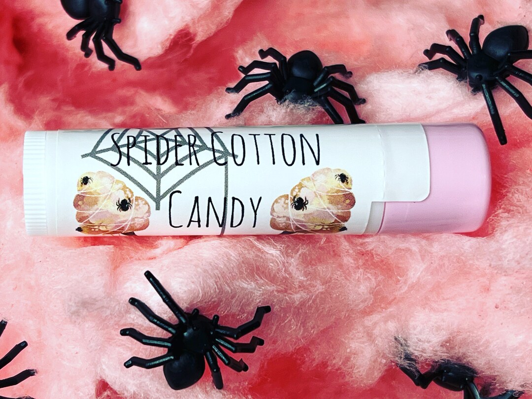 Spider Cotton Candy Lip Balm. Halloween Lip Balm. - Etsy