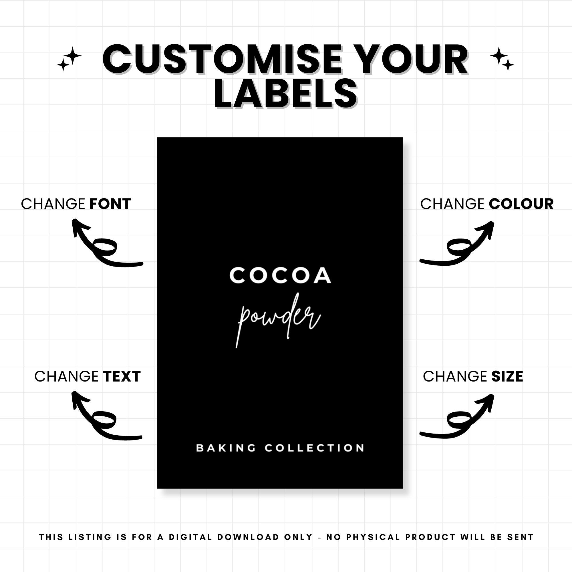 Customisable Pantry Organisation Labels | Editable Canva Template ...