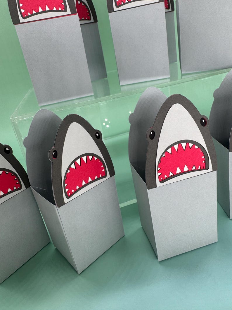 Shark Themed Party Favor Boxes for Kids - Under the Sea Birthday Party ...