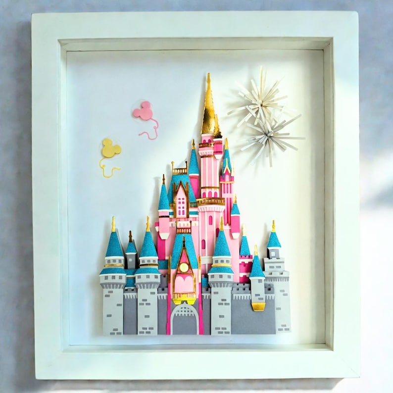 Florida Magical Castle | 3D Shadow Box | Layered Paper Art | Disney ...