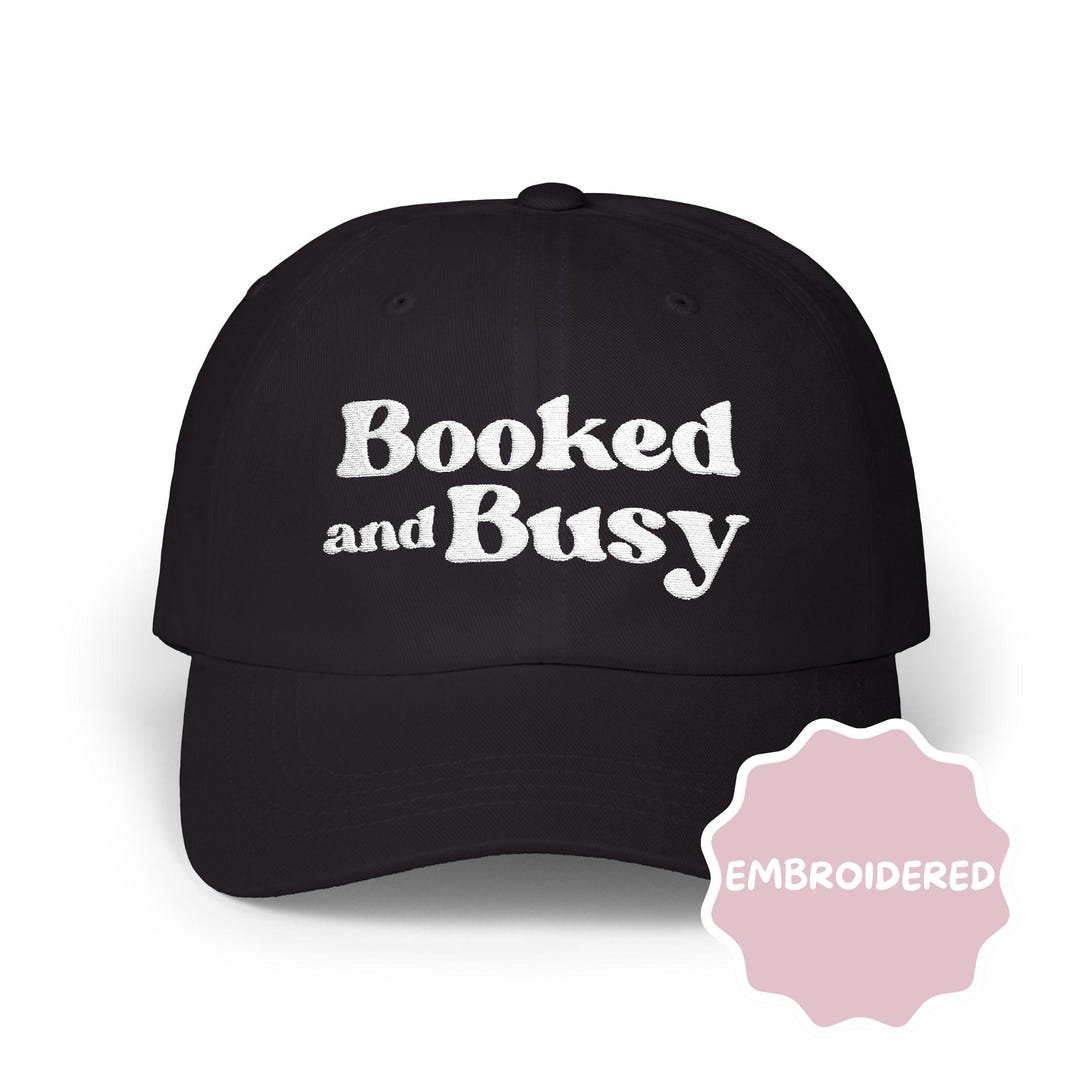 Embroidered Booked and Busy Hat Book Lover Hat Reading Hat Book Lovers ...