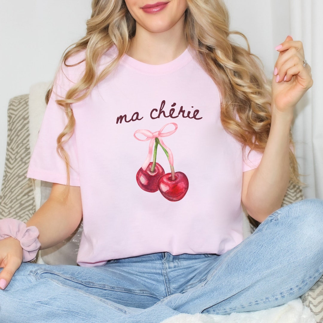 Coquette Shirt Coquette Clothing Coquette Top Cherry Shirt Coquette Bow ...