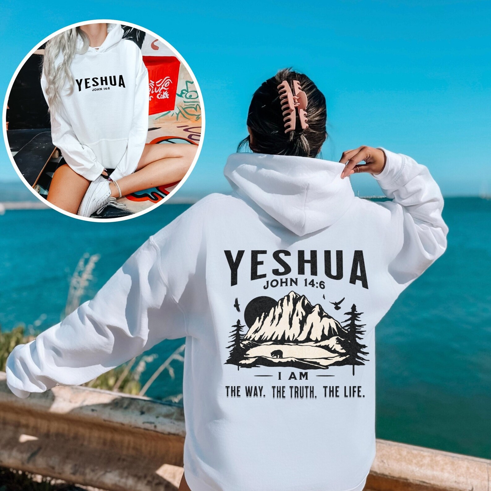 Yeshua Christian Hoodie Jesus Hoodie Christian Hoodies Christian ...