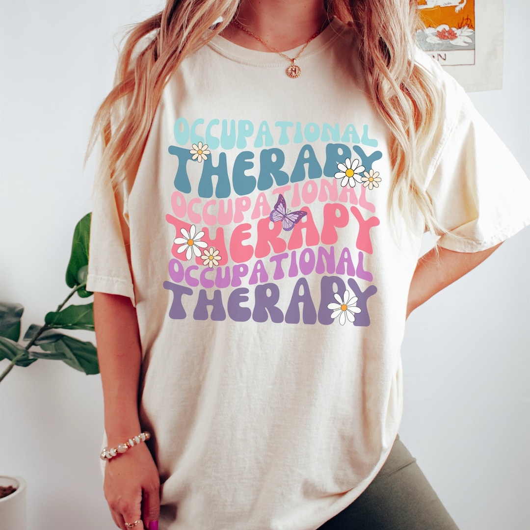 Retro Occupational Therapy Comfort Colors Shirt Gifts, OT Assistant ...