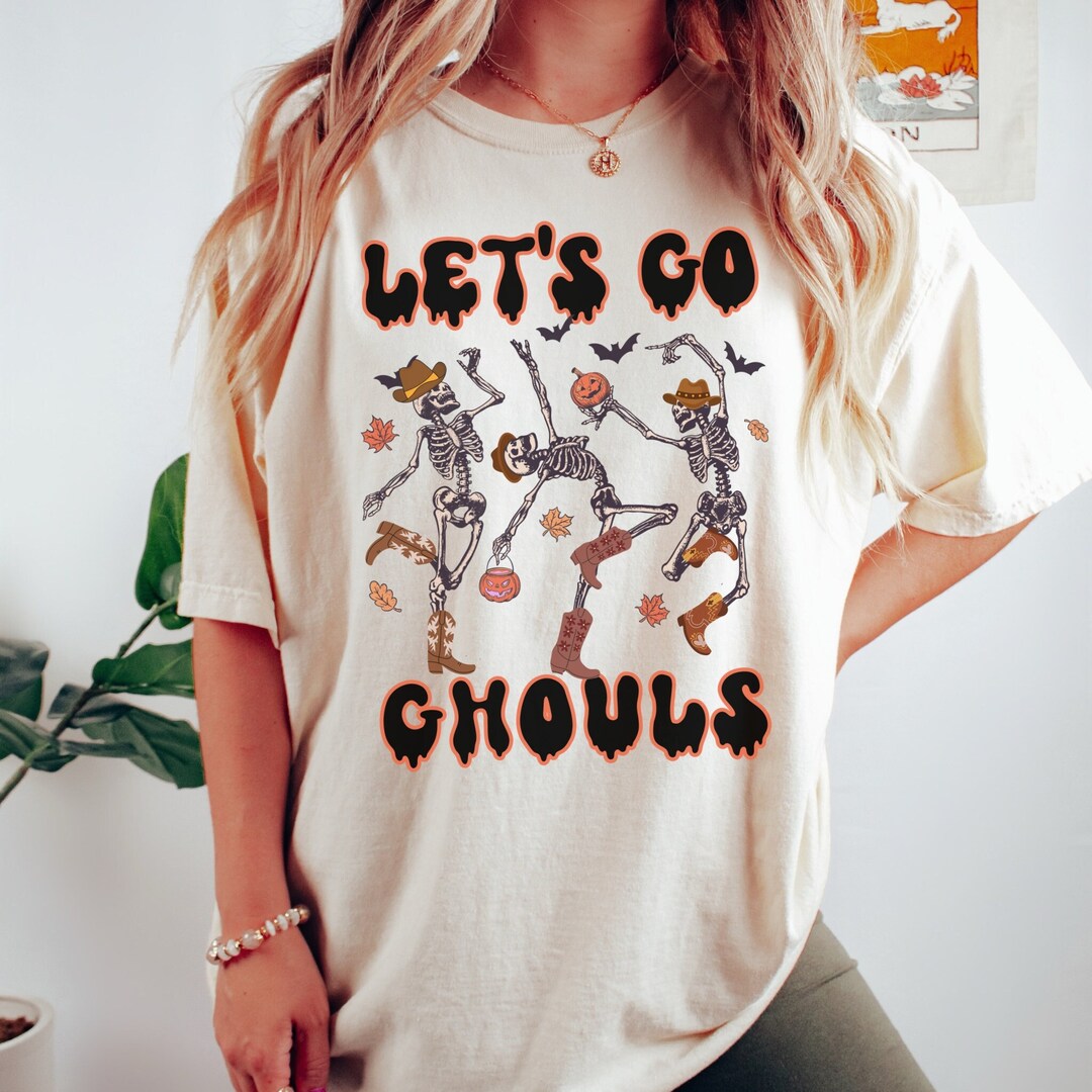 Lets Go Ghouls Shirt Dancing Skeleton Shirt Funny Halloween - Etsy