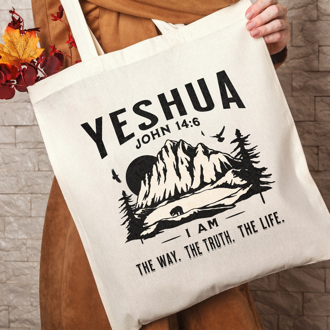 Yeshua Jesus Christian Tote Bag Christian Tote Bags Wilderness Tote Bag Mountain Tote Bag ...