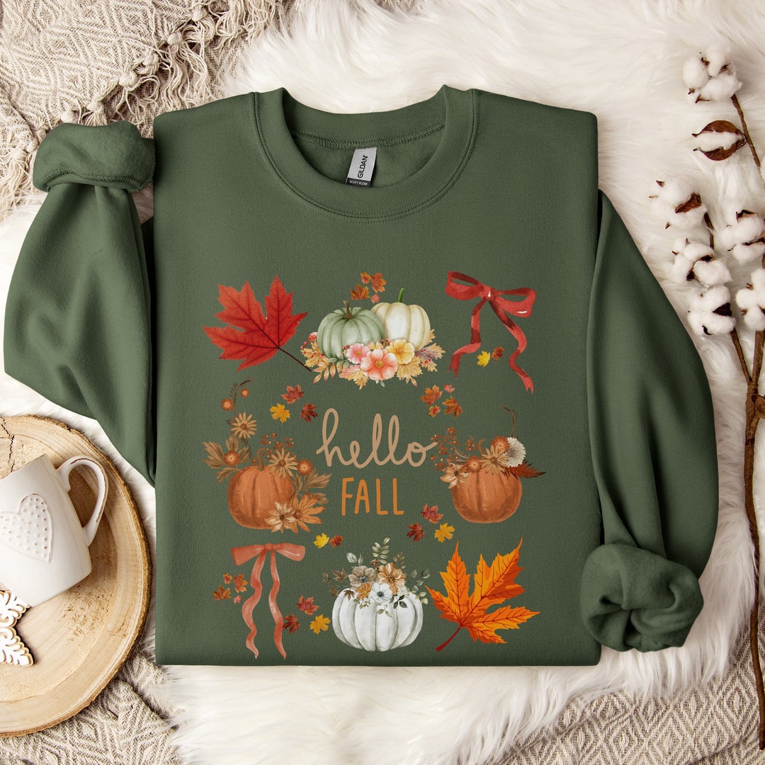 Coquette Sweatshirt Fall Bow Sweatshirt Dark Coquette Clothes Pumpkin ...