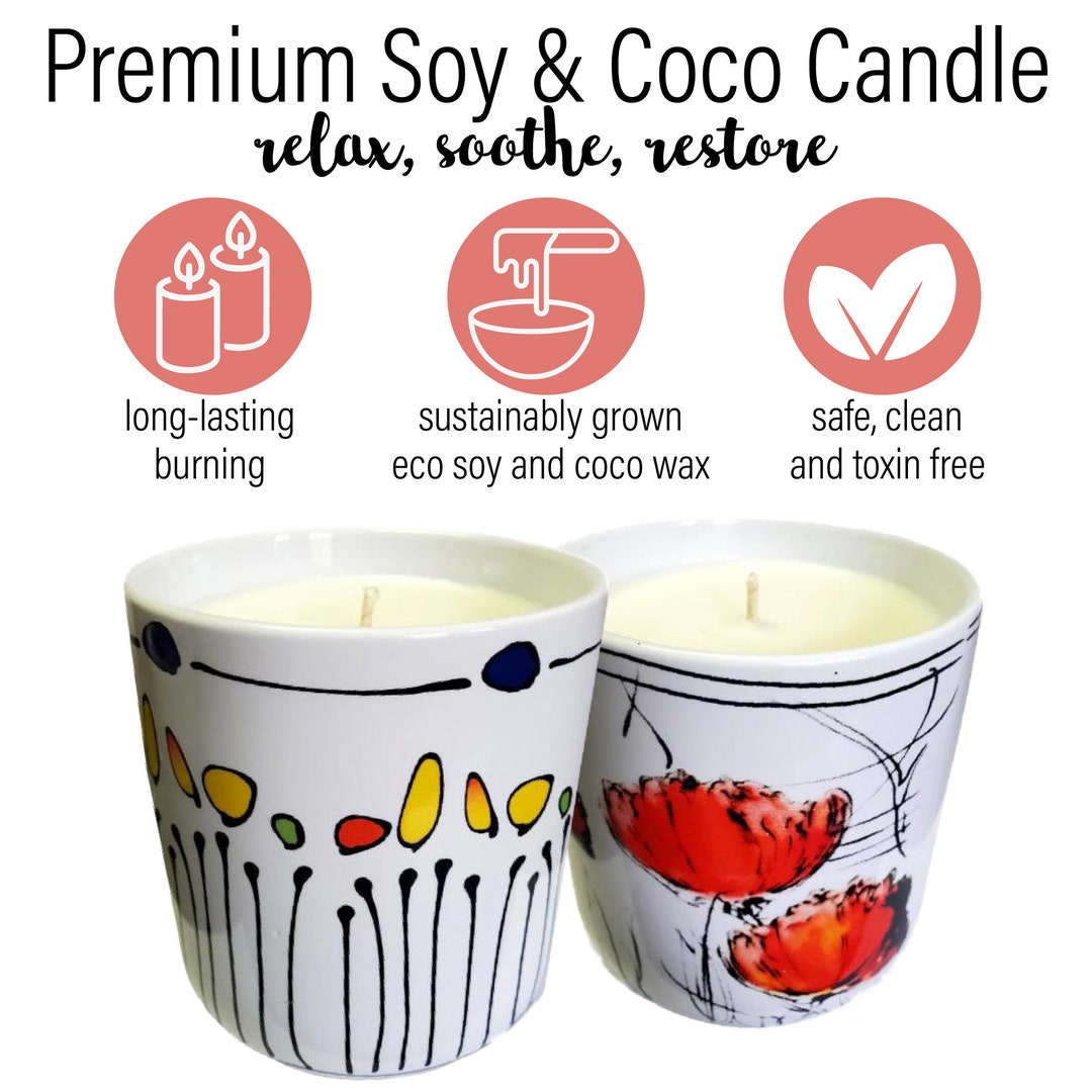 21 Oz Premium Soy &coco Candle, Burning Time 135-150 H - Etsy