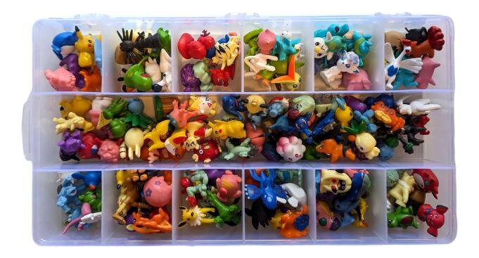 144 and 24 Mini Pokémon Figurines With Organization Box Great for Hours ...