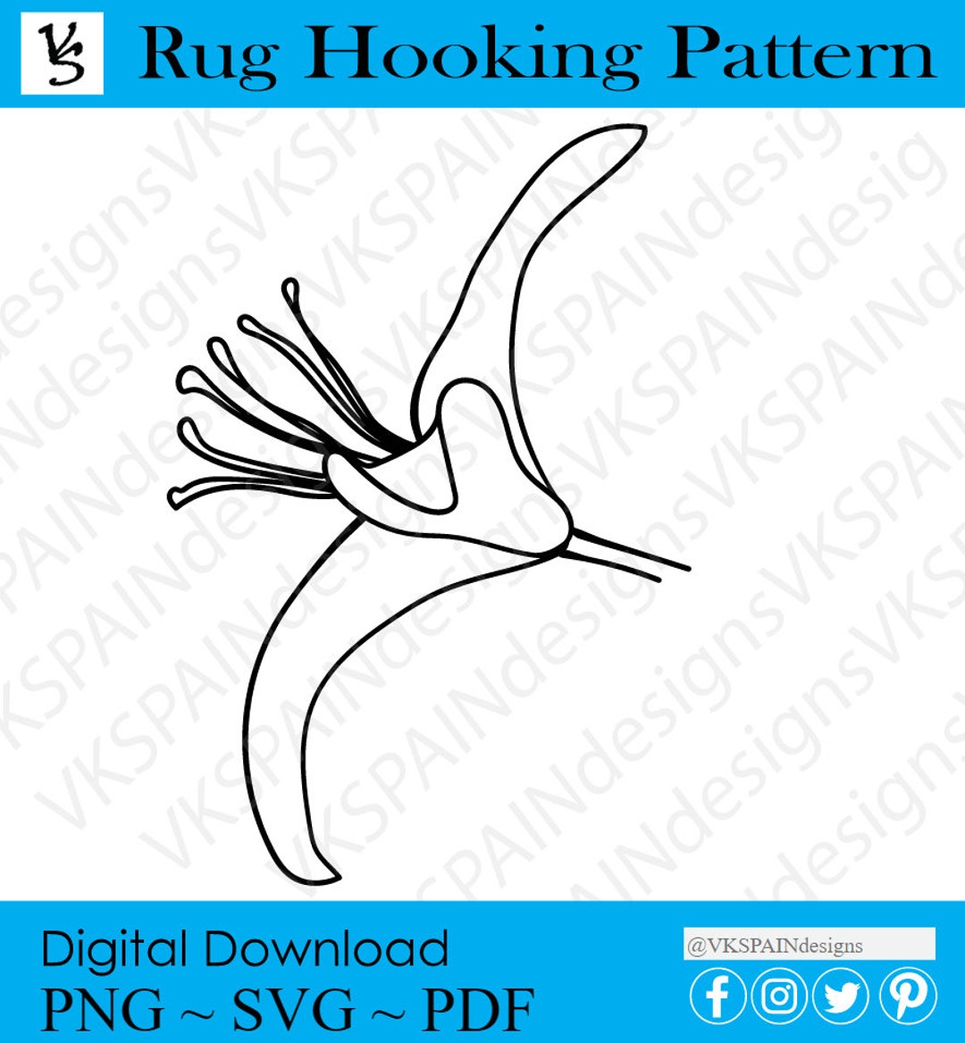Rug Hooking SVG Rug Hooking Pattern SVG Rug Hooking Supplies Flower ...