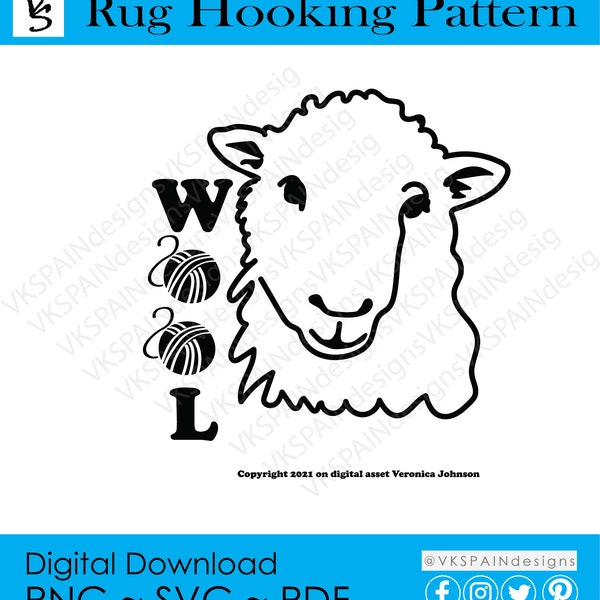 Sheep Rug Hooking Pattern - Etsy