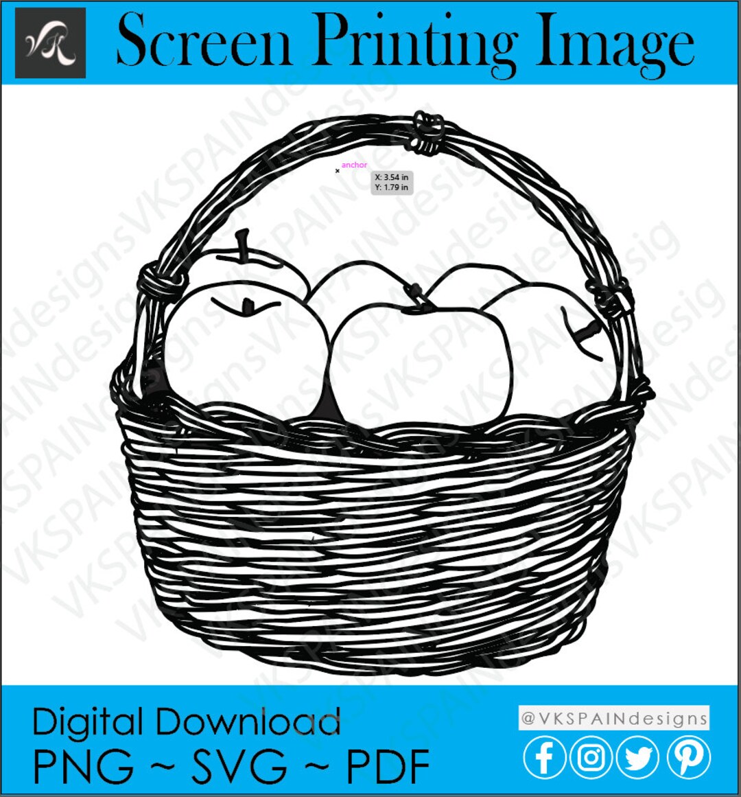 Apples SVG PNG PDF Autumn Fall Cut File Basket - Etsy