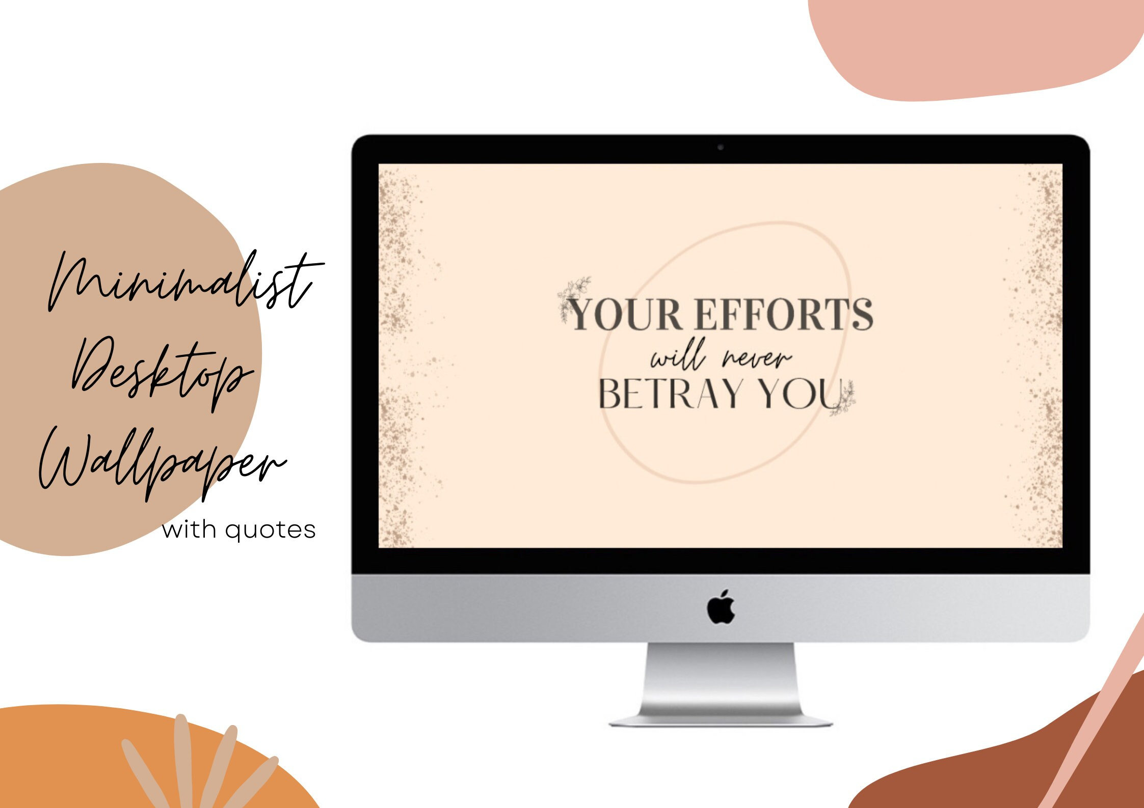 Minimalist Desktop Wallpaper quotes - Etsy