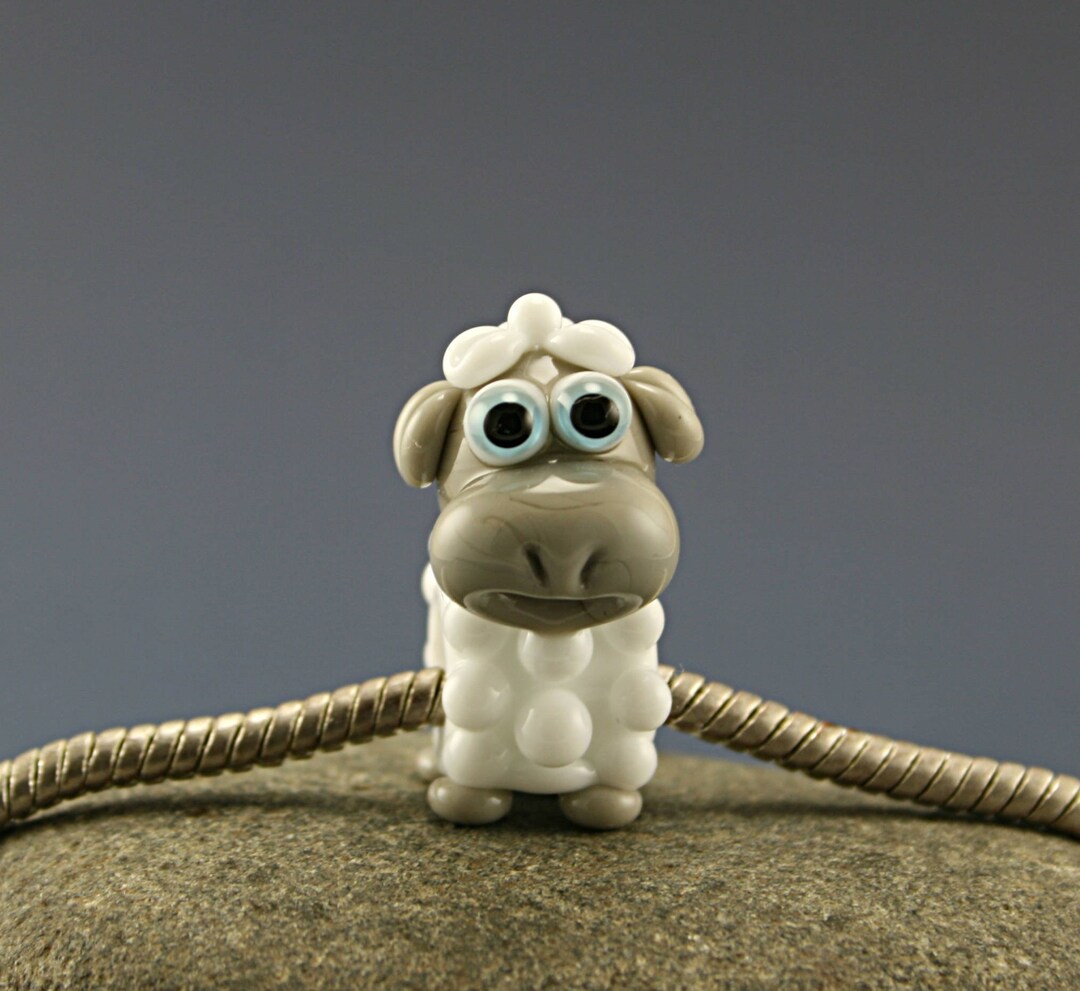 Sheep Charm Bead Sheep Jewelry Sheep Bracelet Glass Sheep Gift Sheep ...