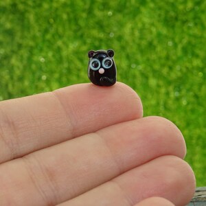 GLASS FIGURINES Cat Figurine Miniature Cat Gifts BLACK Cat Decor ...