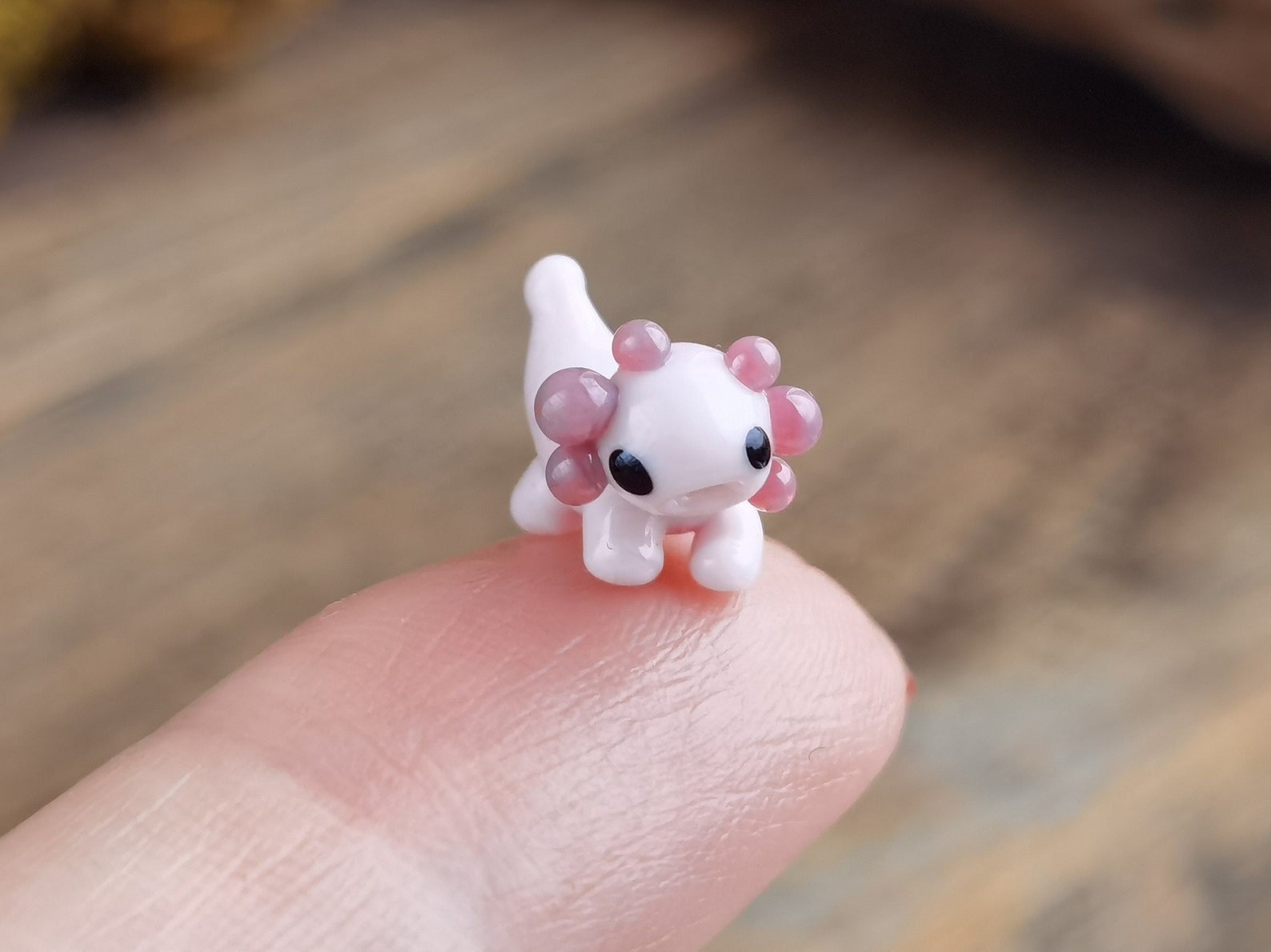 Glass Axolotl Figurine Tiny Axolotl Gifts Miniature Axolotl Decor Blown ...