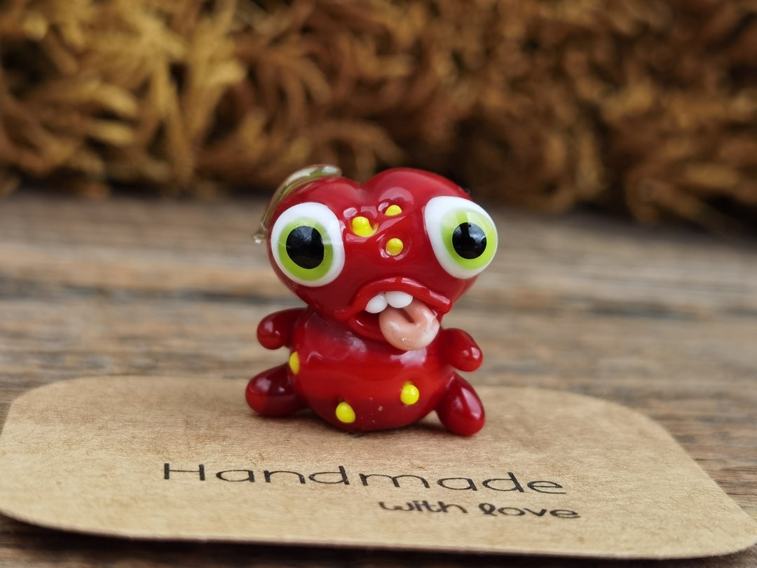Tiny Monster Miniature, Glass Monster Figurine, Monster Sculpture for ...