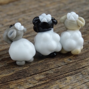 Sheep Figurine Sheep Gift Miniature Sheep Sheep Ornament Tiny Glass ...