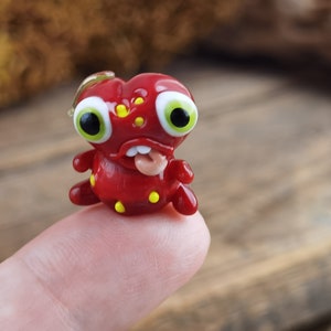 Tiny Monster Miniature, Glass Monster Figurine, Monster Sculpture for ...