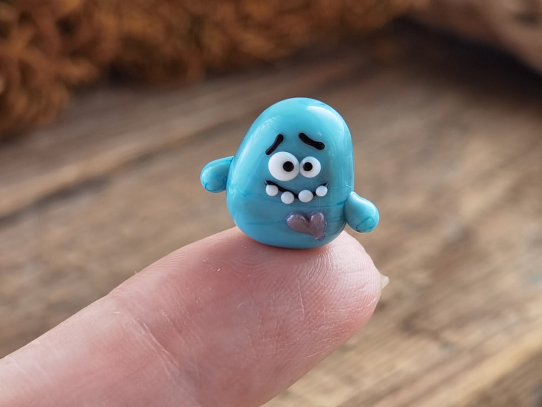 Tiny Monster Miniature, Glass Monster Figurine, Monster Sculpture for ...