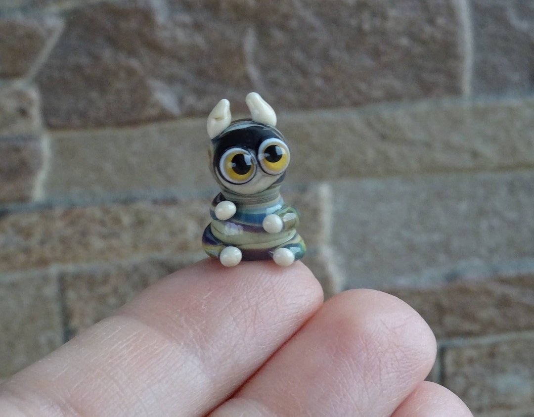 Tiny Monster Miniature, Glass Monster Figurine, Monster Sculpture for ...
