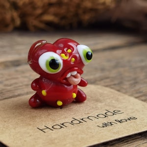 Tiny Monster Miniature, Glass Monster Figurine, Monster Sculpture for ...
