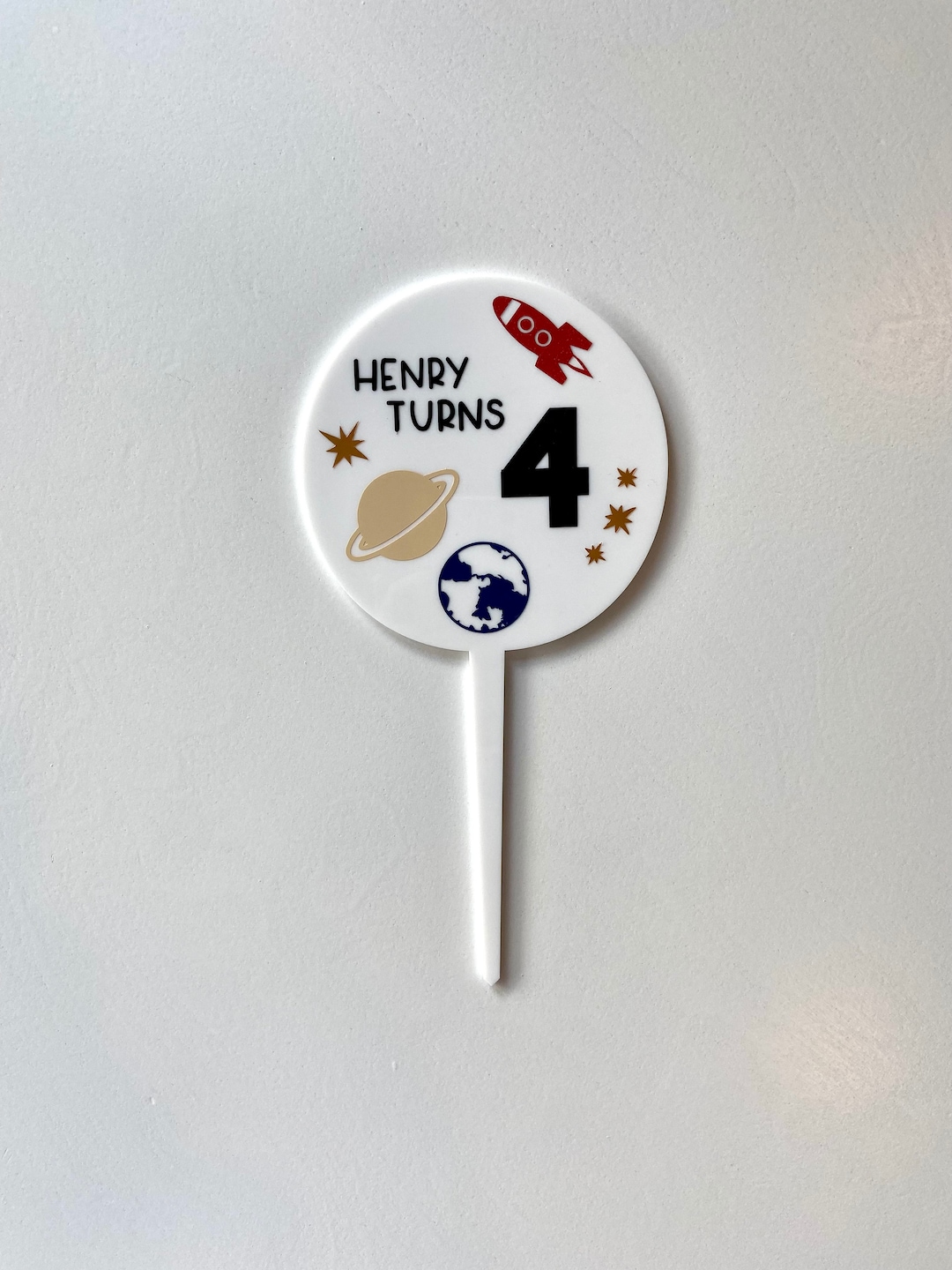 Space Themed Cake Topper - Etsy